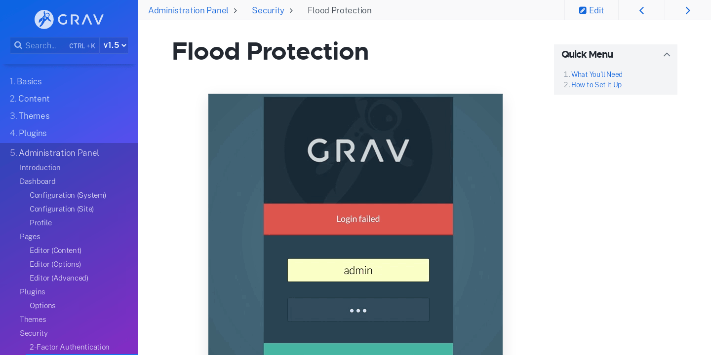 Flood Protection | Grav Documentation