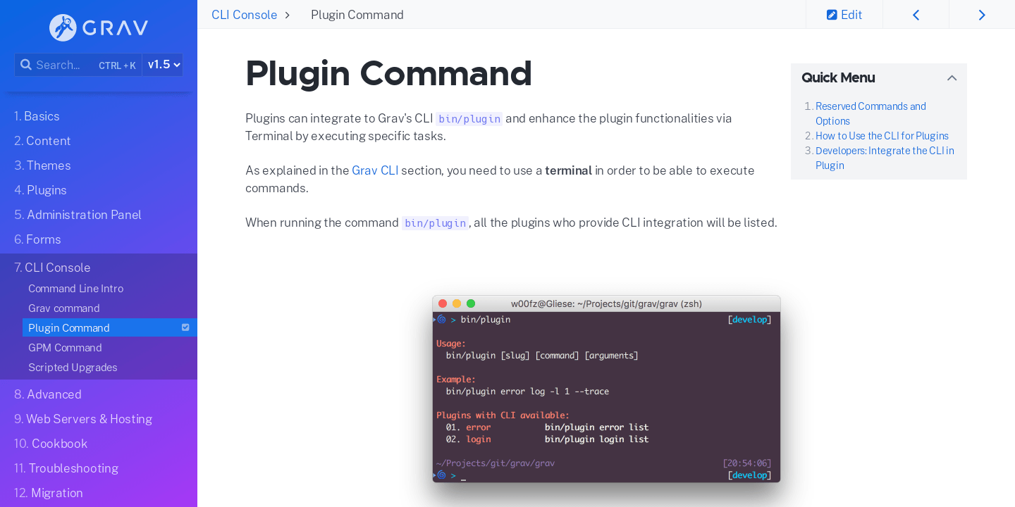 Plugin Command | Grav Documentation