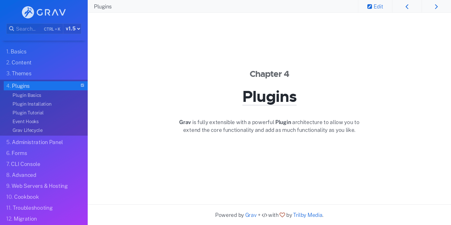 Plugins | Grav Documentation