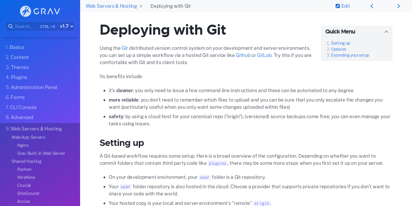 Deploying with Git | Grav Documentation