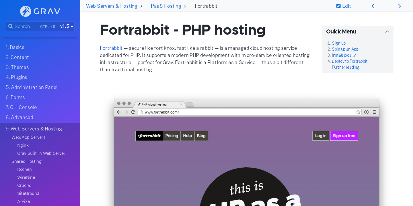 Fortrabbit - PHP hosting | Grav Documentation