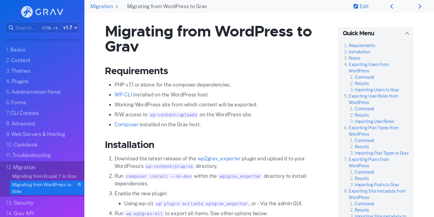 Migrating from WordPress to Grav | Grav Documentation