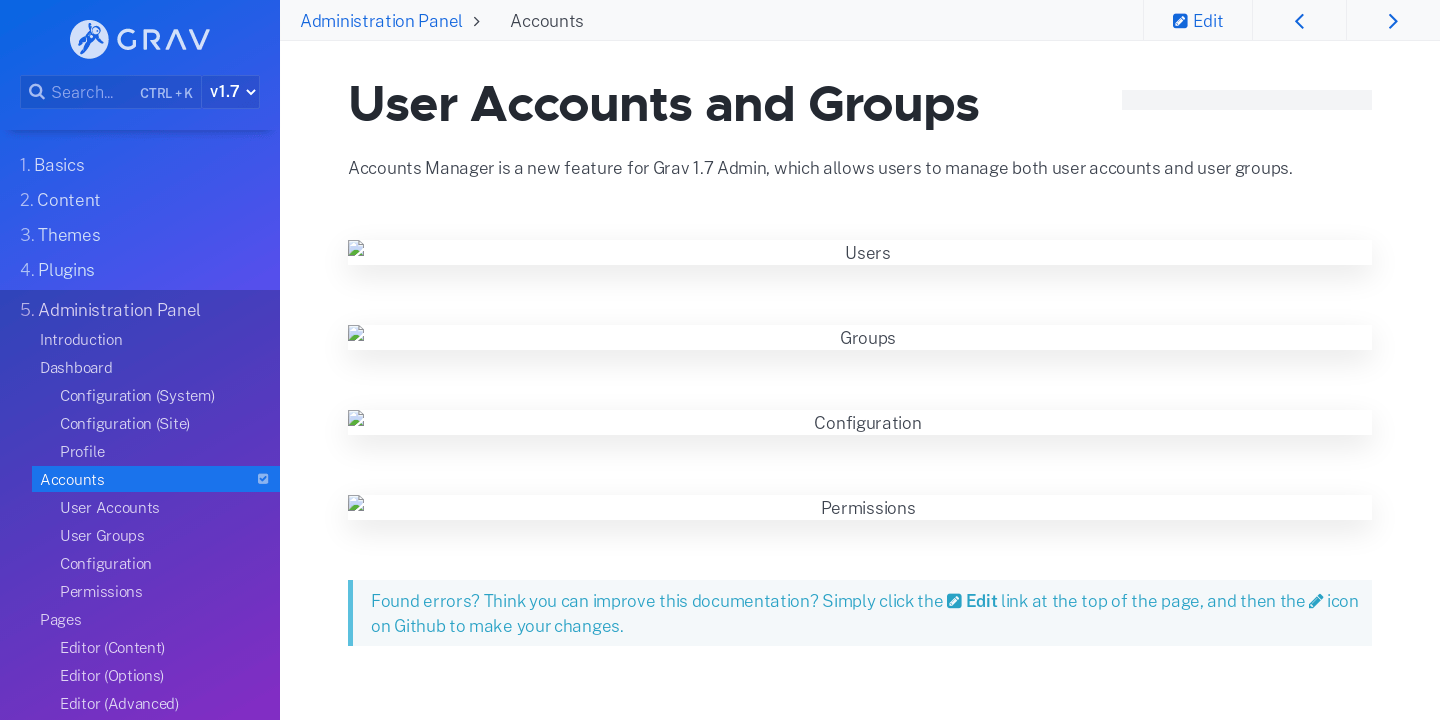 User Accounts and Groups | Grav Documentation
