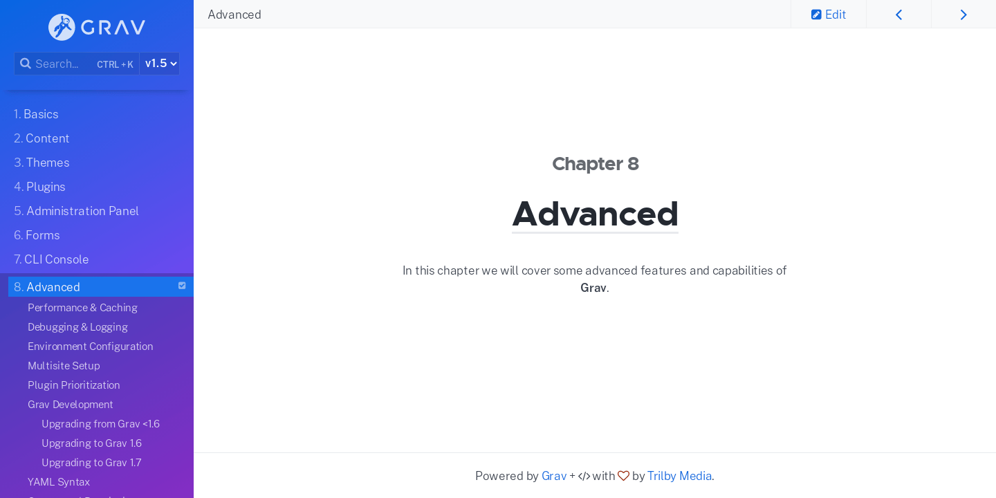 Advanced | Grav Documentation
