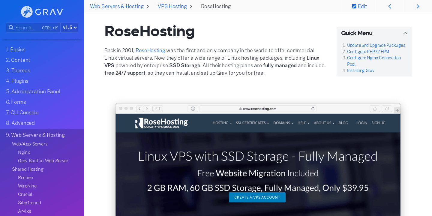 RoseHosting | Grav Documentation